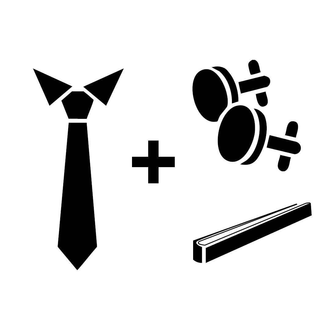 Cuff Link Set / Tie Clip Add-on – Engravd