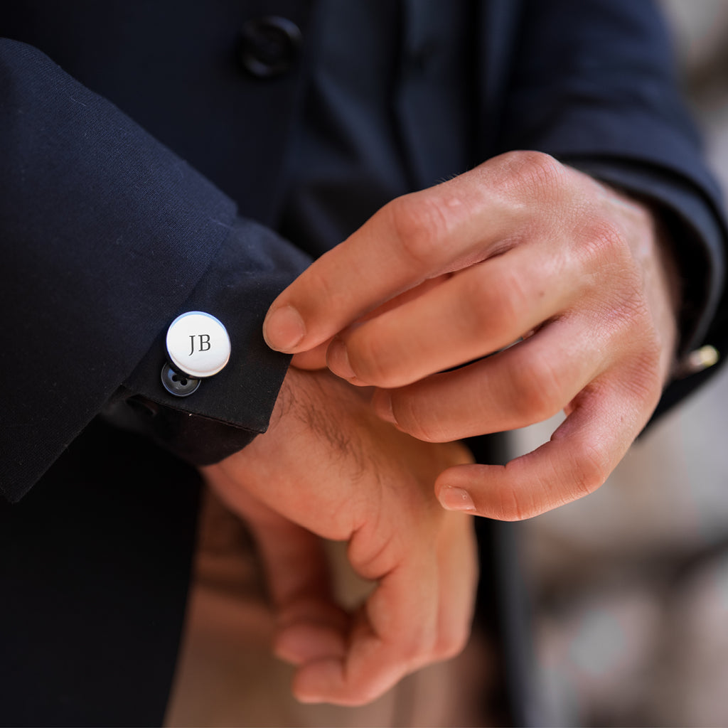 Engravd Round Custom Cuff link set: Design 1