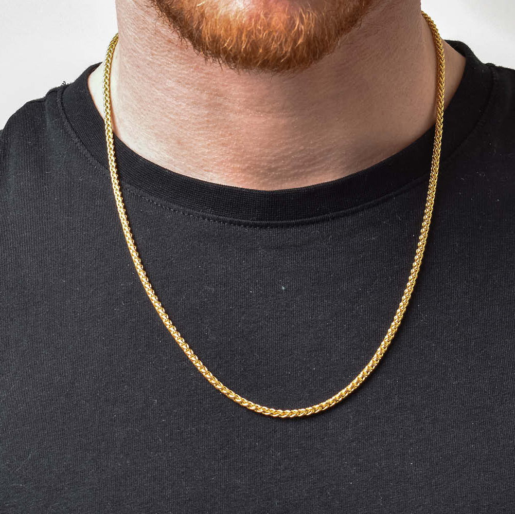 Gold Wheat Chain - 3mm – Engravd