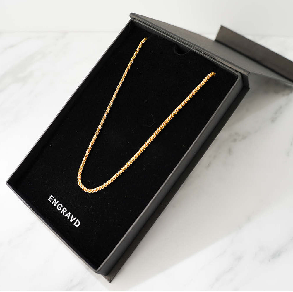 Gold Wheat Chain - 3mm – Engravd